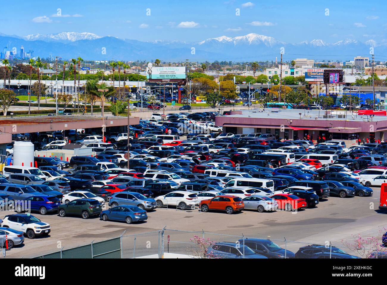 Los Angeles, California - April 9, 2024: LAX Economy Parking shuttle ...