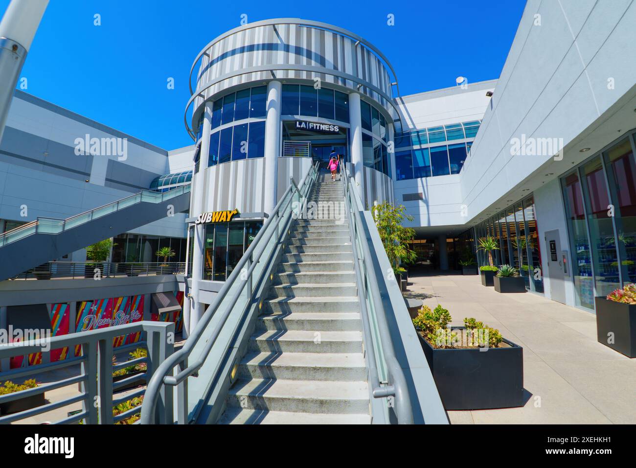 Los Angeles, California - April 9, 2024: Stairs leading up to the ...