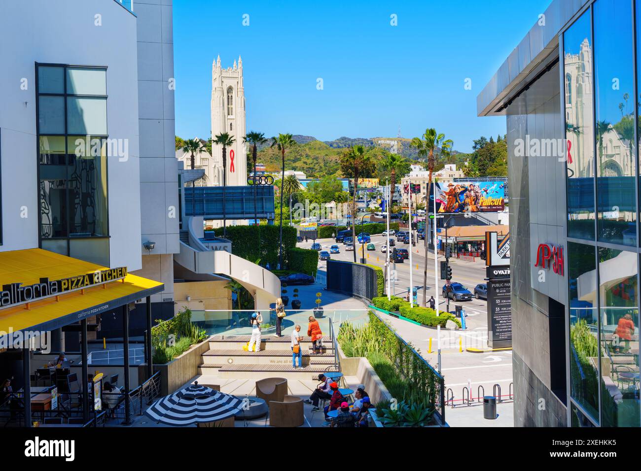 Los Angeles, California - April 10, 2024: Sunny day in downtown LA ...
