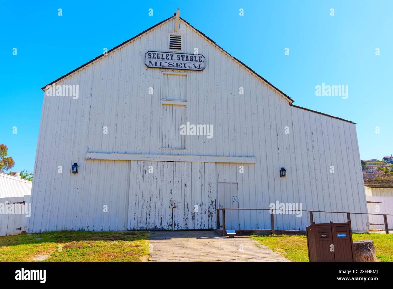 San Diego, California - April 16, 2024: Front view of the Seeley Stable ...