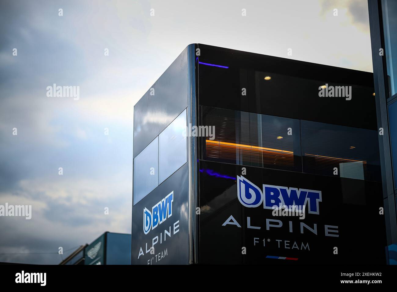 Alpine Hospitality in the paddock during the Austrian GP, Spielberg 27 ...