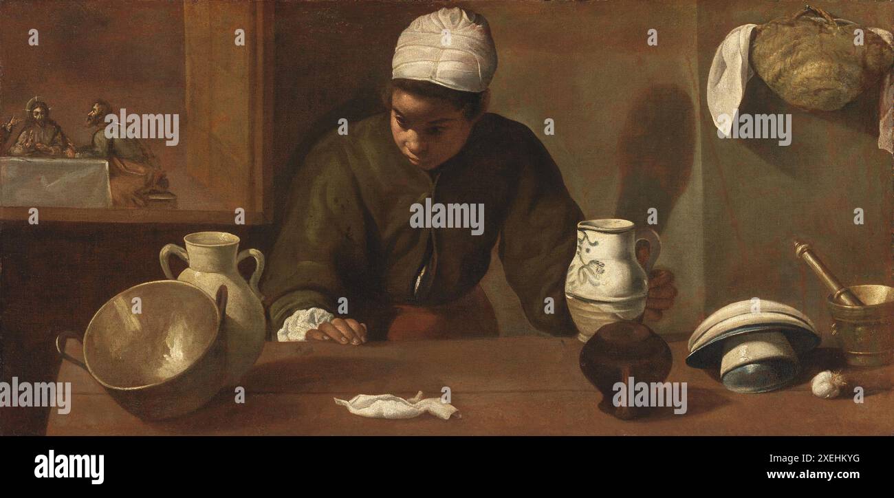 The Kitchen Maid (in Spanish La mulata, La cocinera or Escena de cocina ...