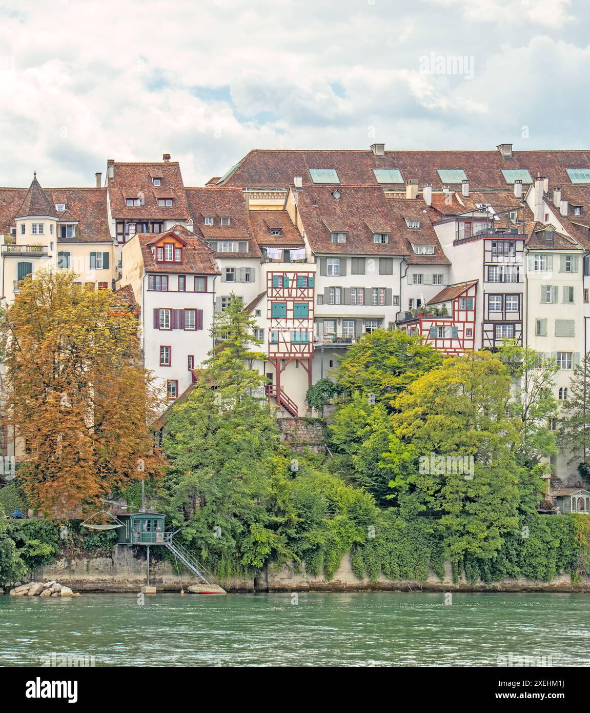 Rhine bank Basel, Switzerland Stock Photo - Alamy