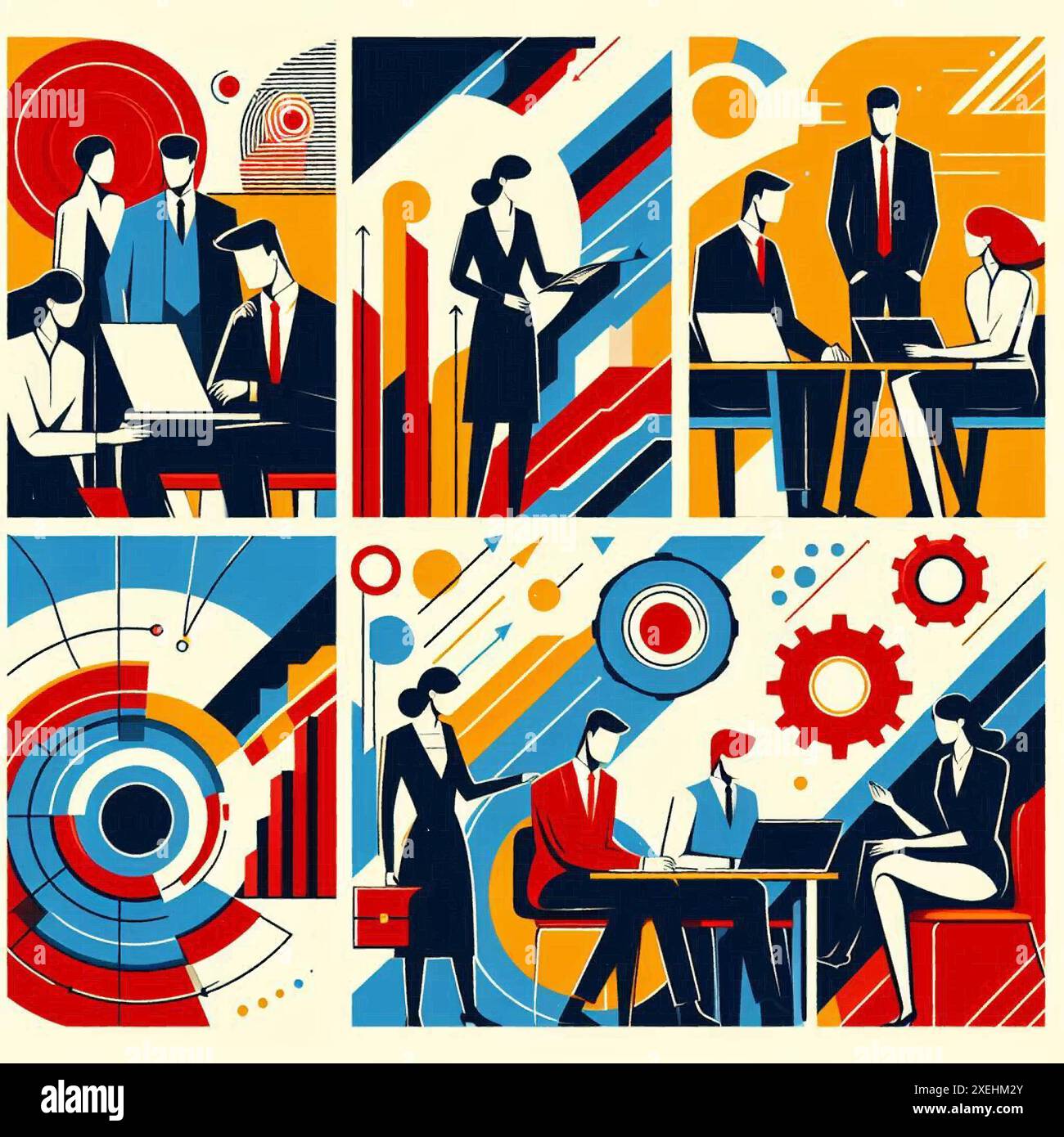 Team co workers Stock Vector Images - Alamy