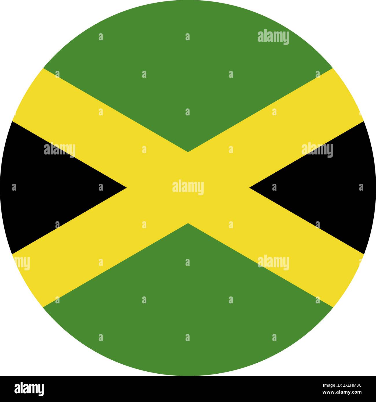 JAMAICA Flag in circle vector illustration, official color, National ...