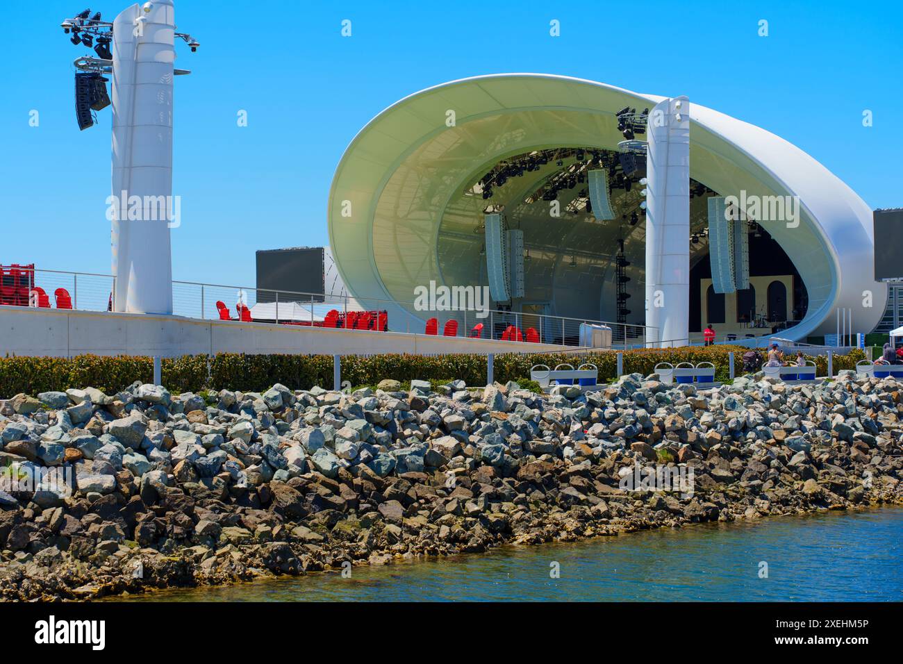 San Diego, California - April 16, 2024: Unique modern amphitheater ...