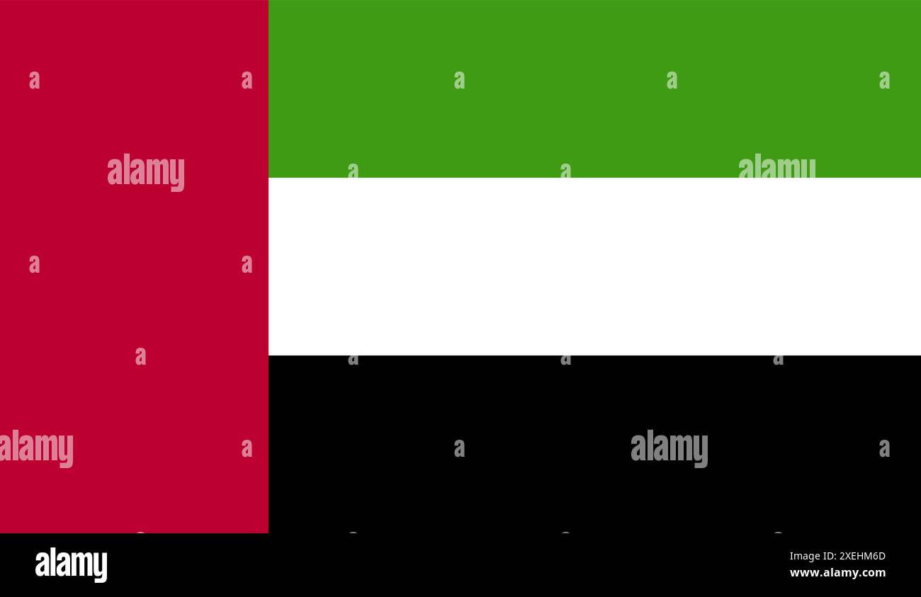 UAE Flag vector illustration, official color, National flag, symbol of ...