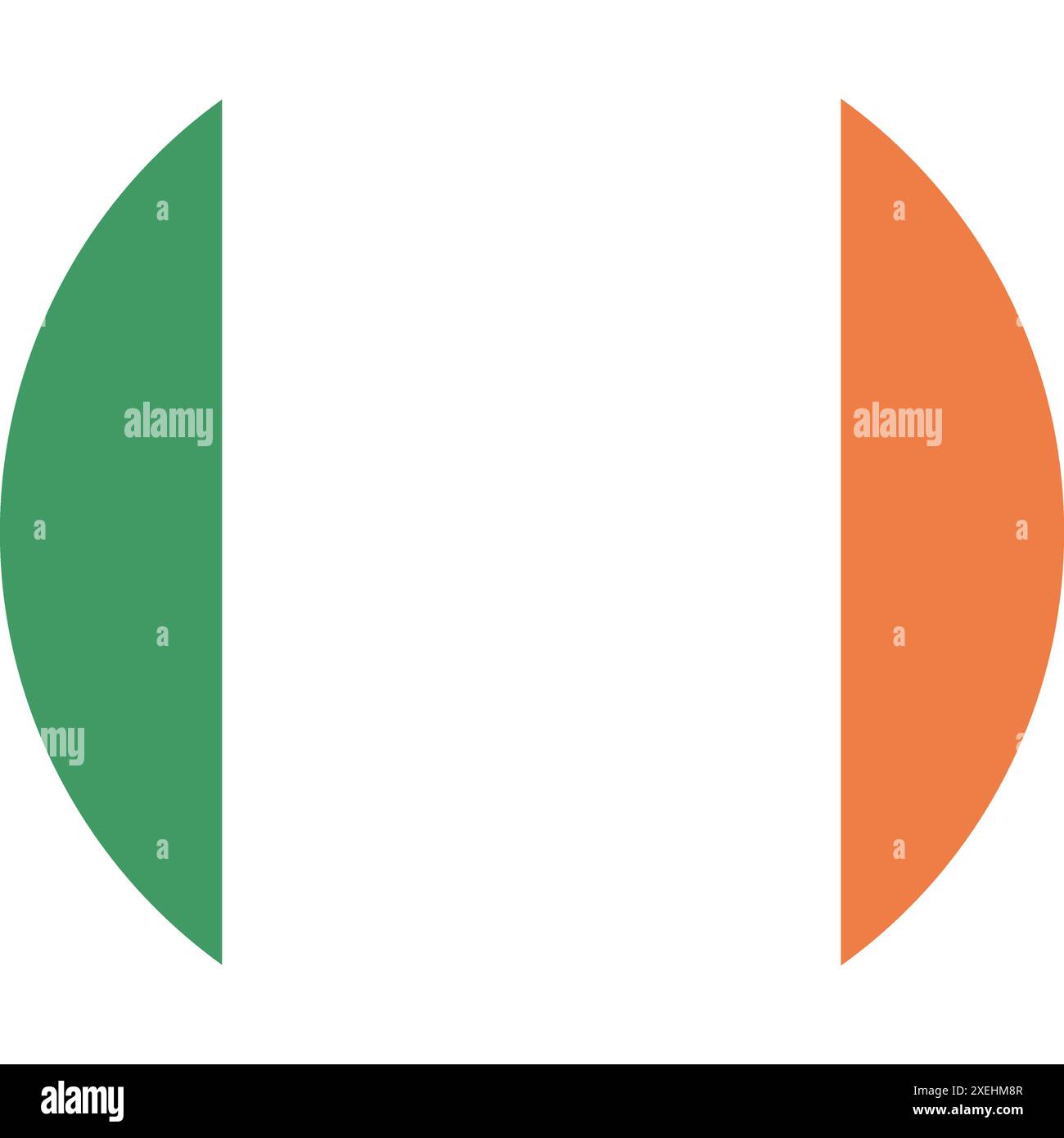 IRELAND Flag in circle vector illustration, official color, National ...