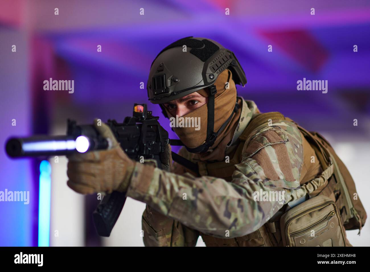 A professional soldier undertakes a perilous mission in an abandoned ...