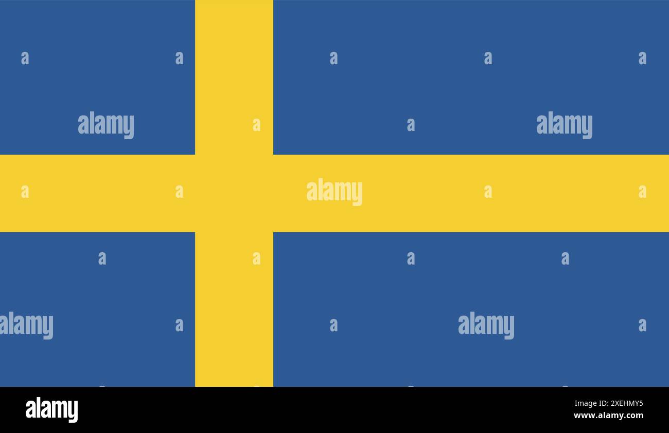 SWEDEN Flag vector illustration, official color, National flag, symbol ...