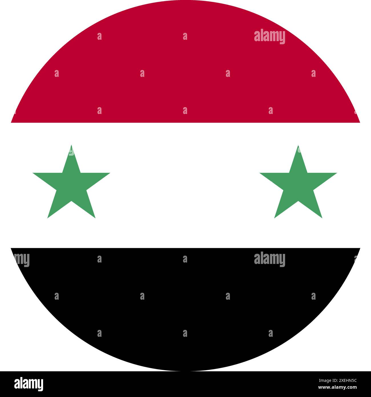SYRIA Flag in circle vector illustration, official color, National flag ...