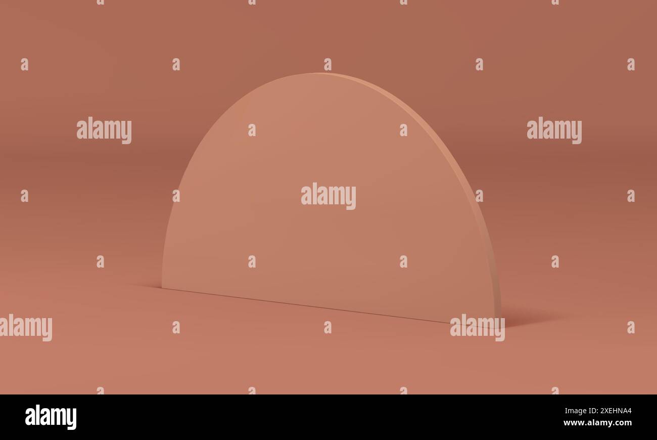 Semicircle beige 3d symmetric decor element premium stand vertical ...