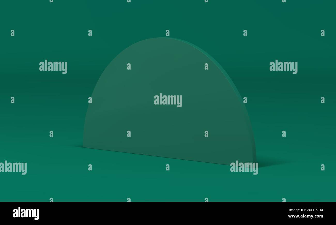 3d half cylinder vertical block isometric geometry construction minimal ...