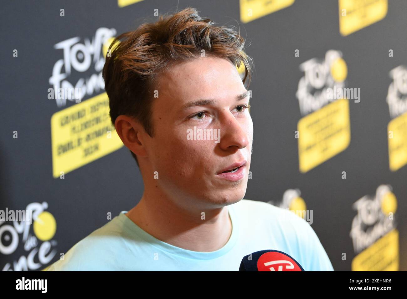 Jasper Philipsen (Alpecin-Deceuninck) during press conference before ...
