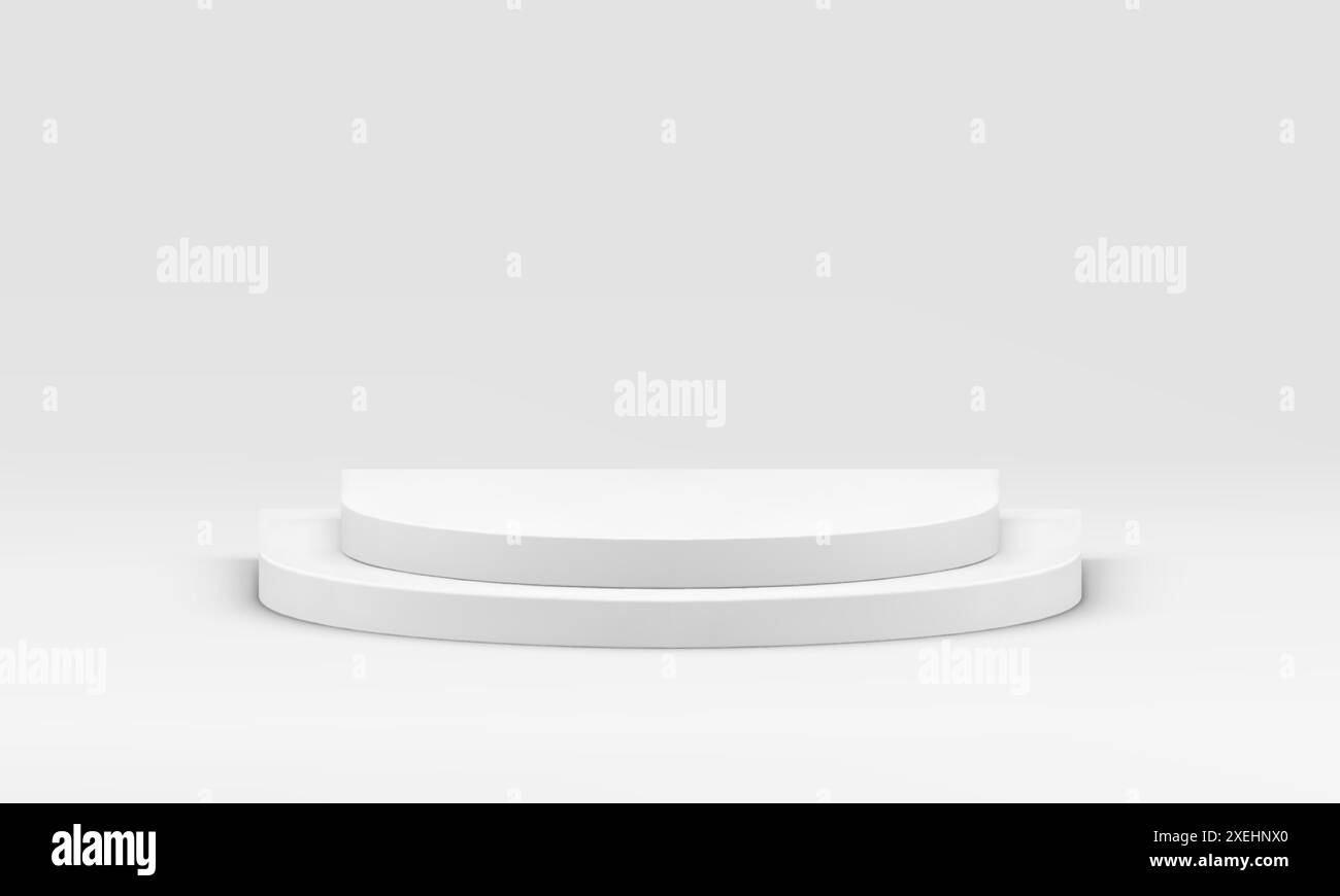 3d podium white level platform half circle stage construction for ...