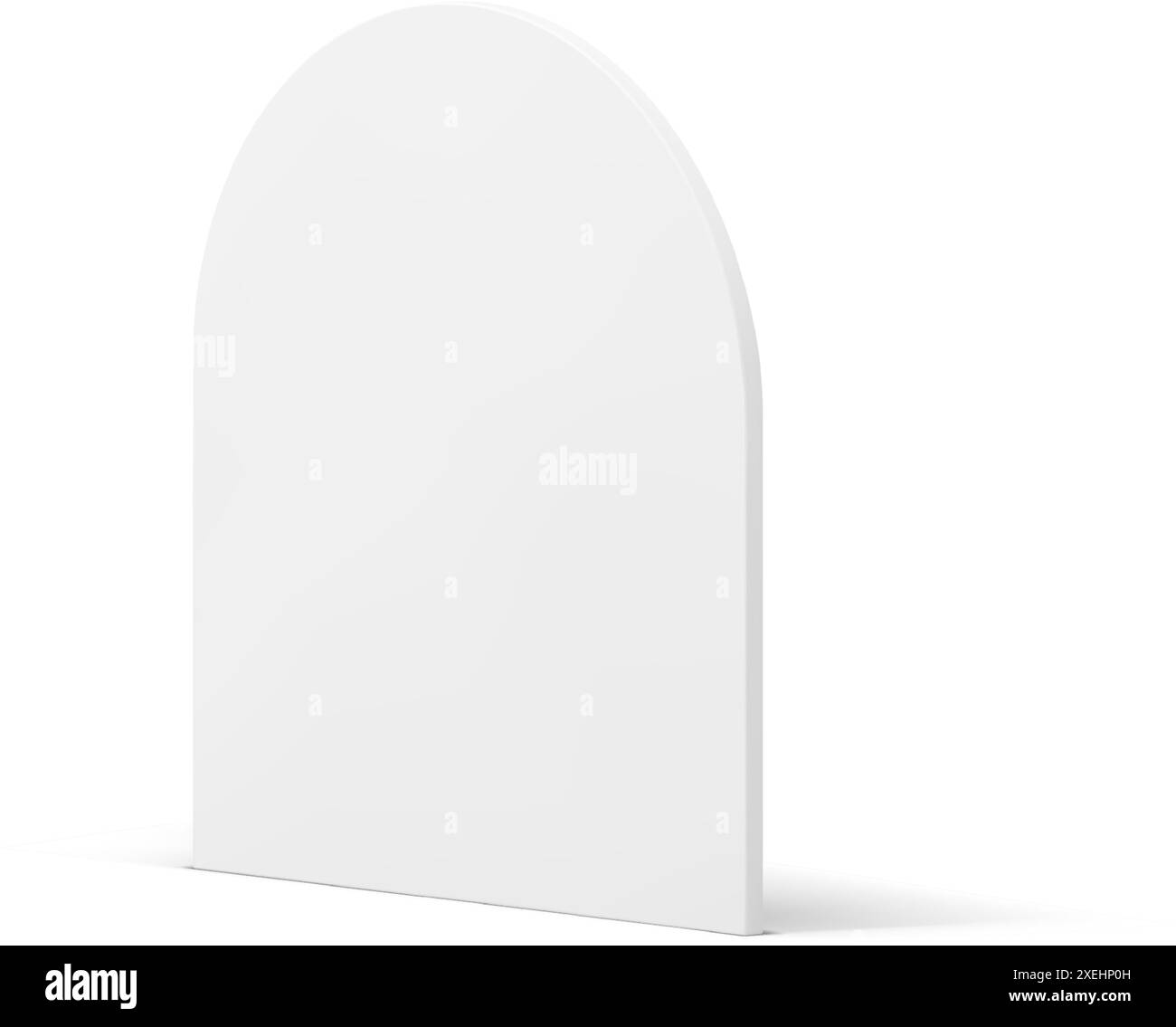 White curved vertical wall construction block isometric minimal design ...