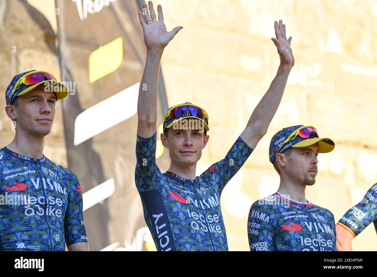 Jonas Vingegaard (TEAM VISMA LEASE A BIKE) during team presentation ...