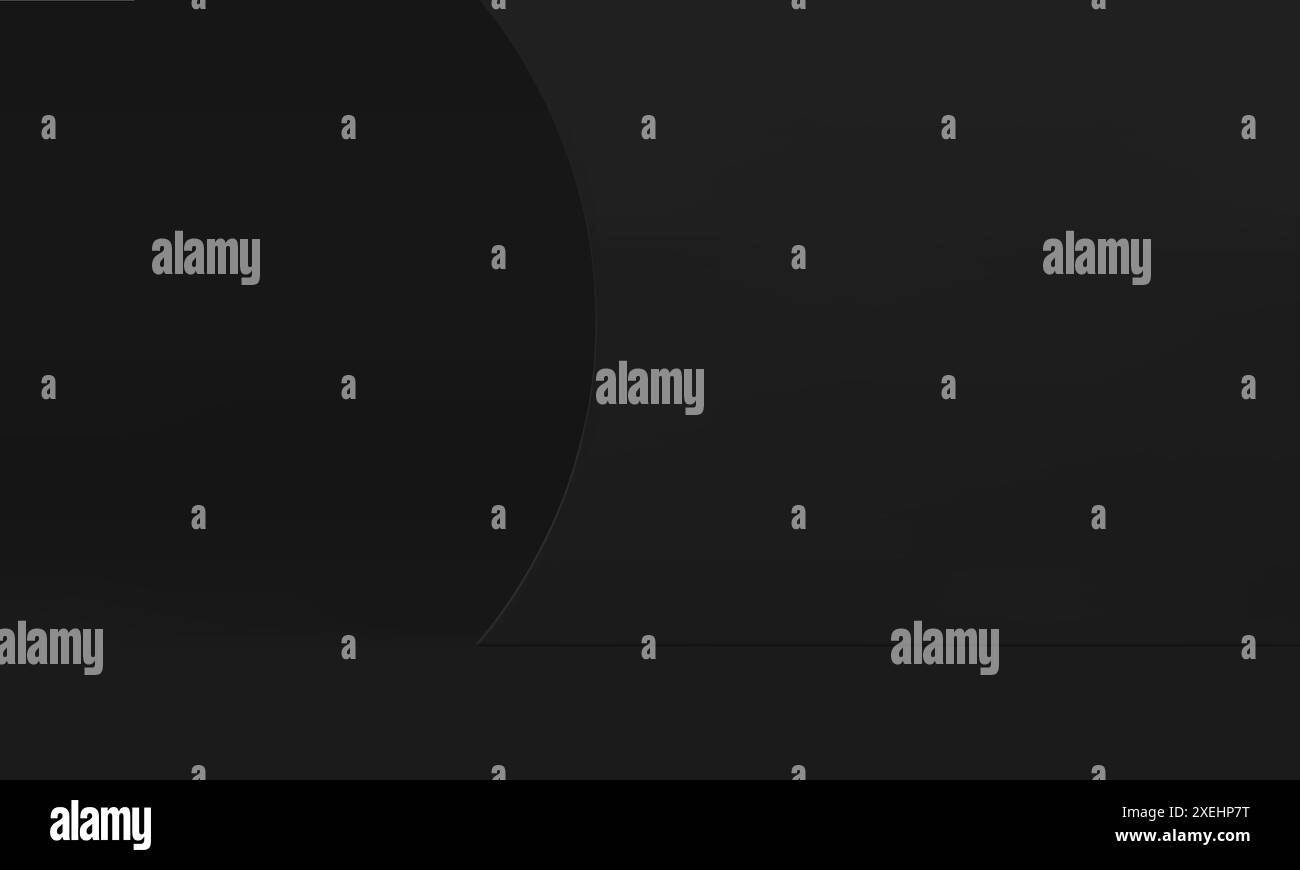 Black 3d showroom geometric interior curved wall empty space ...