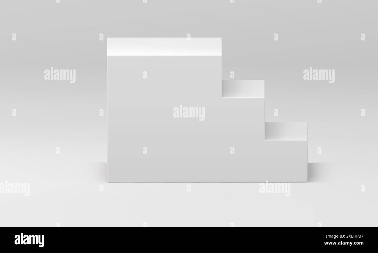 Three step staircase Stock Vector Images - Alamy