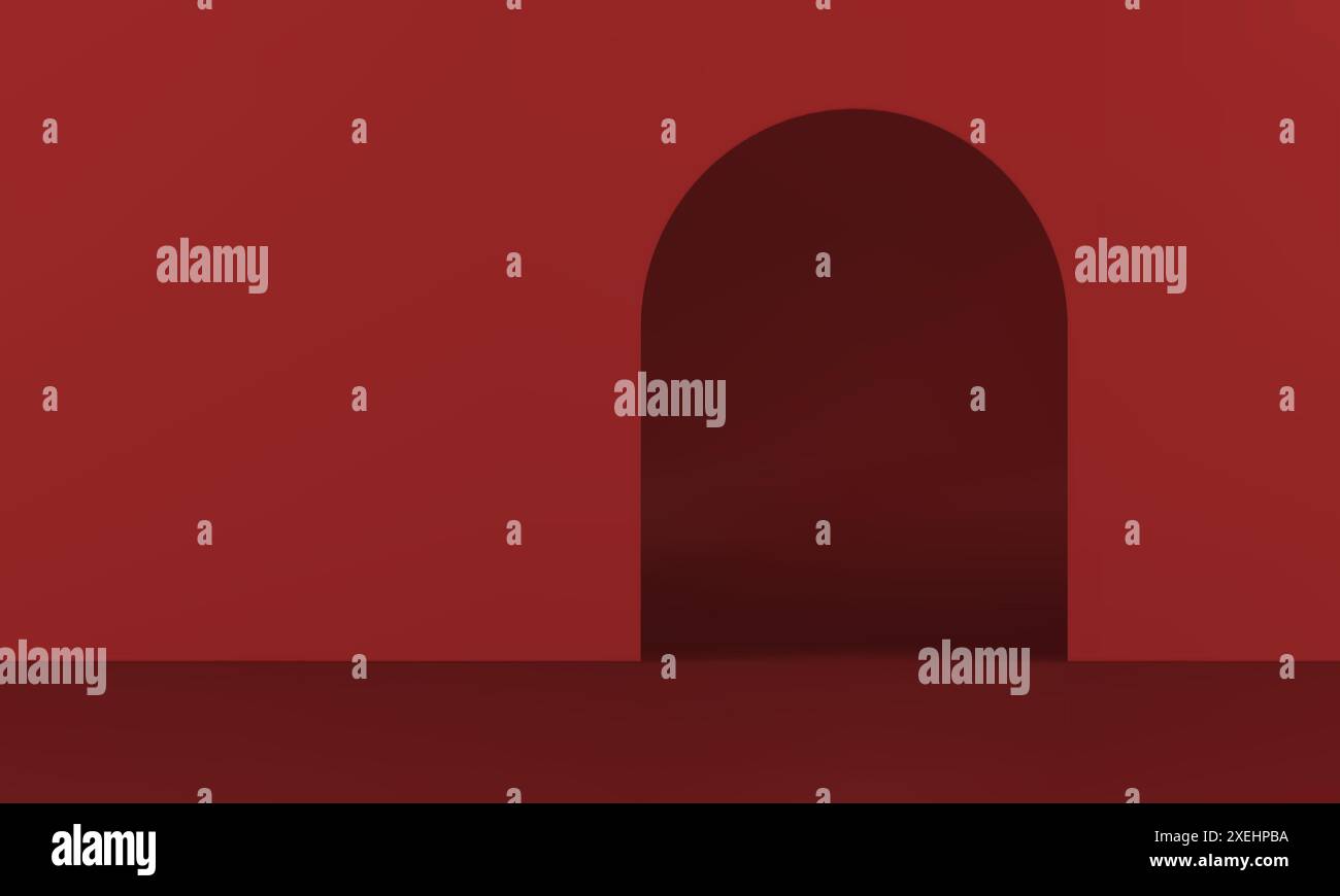 Gallery entrance red door Stock Vector Images - Alamy