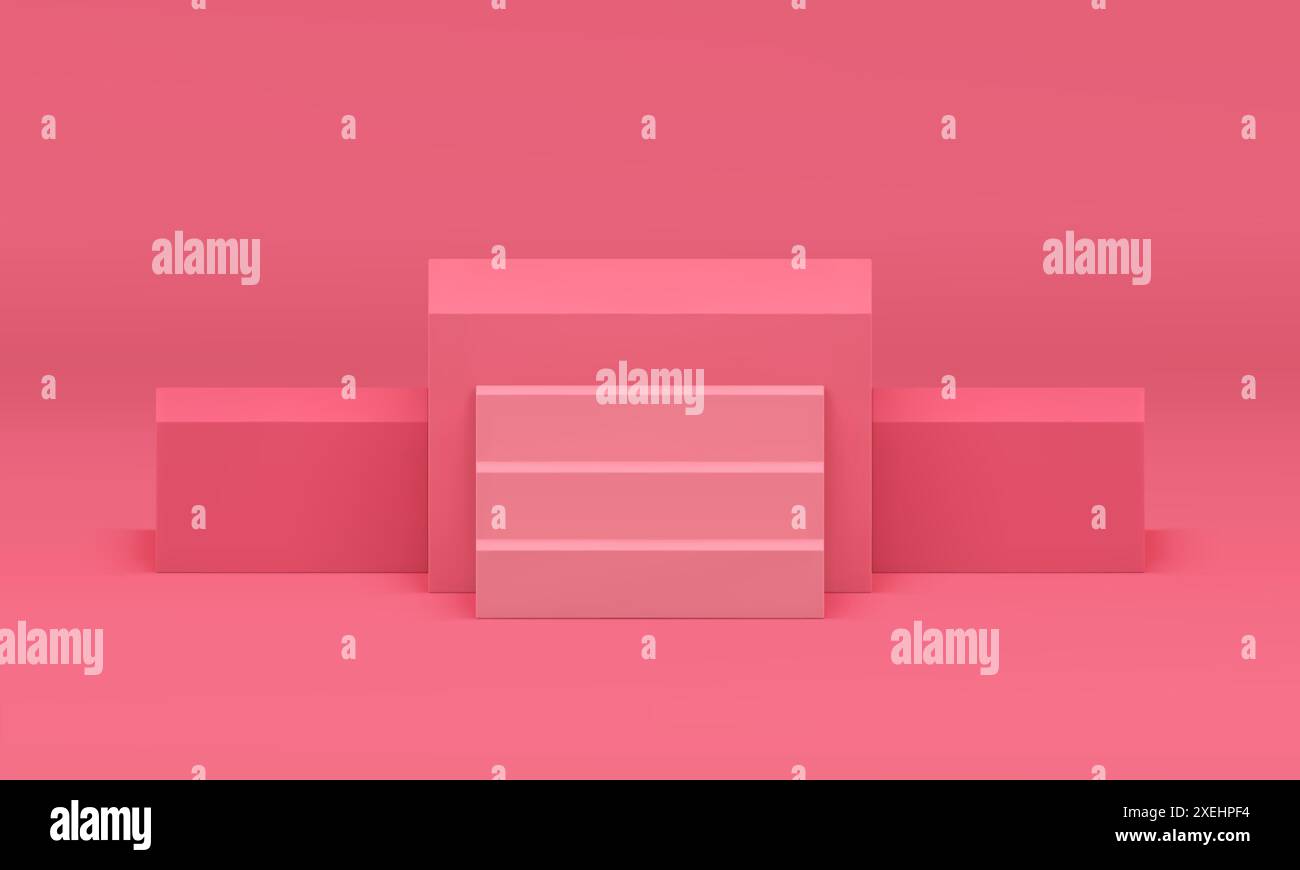 Pink 3d podium championship stage award arena geometric foundation with ...