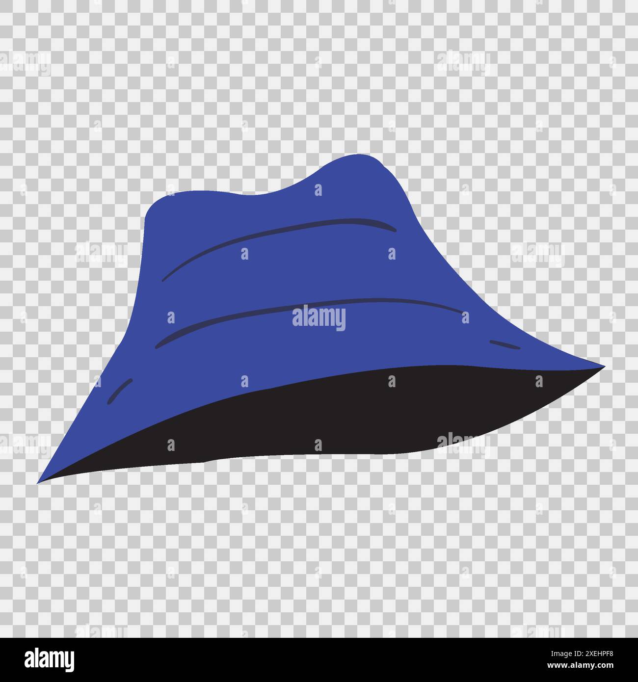 Blue Vintage Cartoon Panama Hat Icon Stock Vector Image & Art - Alamy