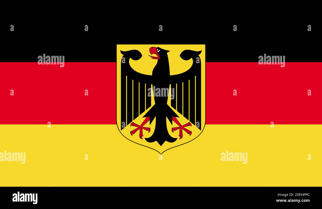 GERMANY Flag vector illustration, official color, National flag, symbol ...