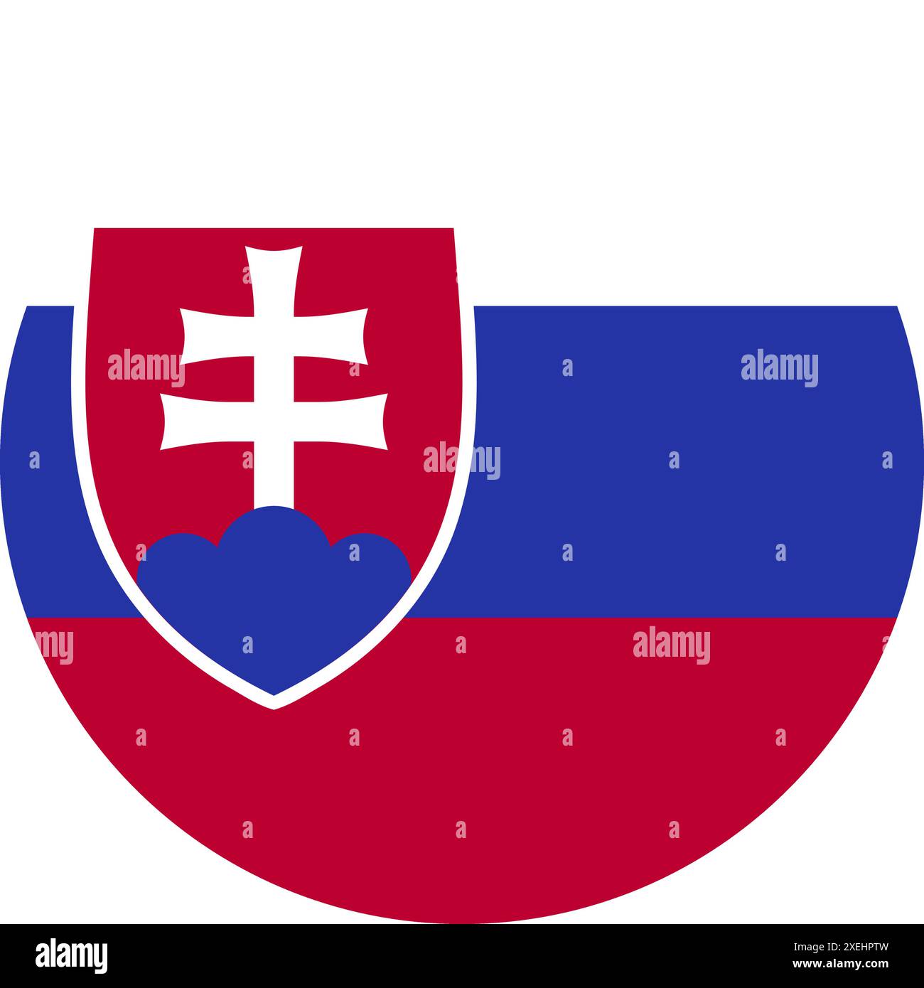 SLOVAKIA Flag in circle vector illustration, official color, National ...