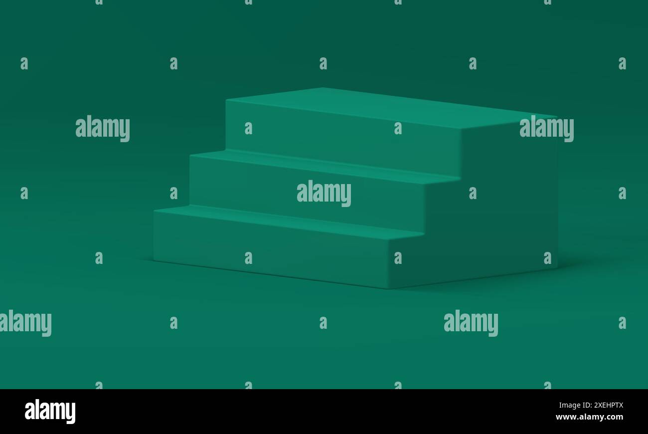 3d stairway level steps construction pedestal basic foundation ...