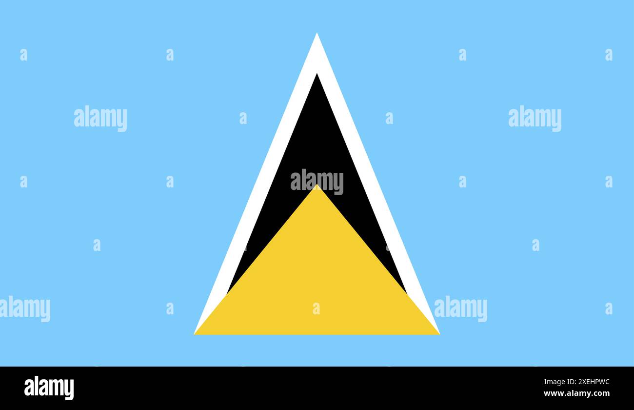 SAINT LUCIA Flag vector illustration, official color, National flag ...