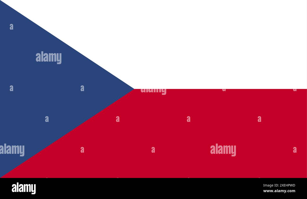 CZECH REPUBLIC Flag vector illustration, official color, National flag ...