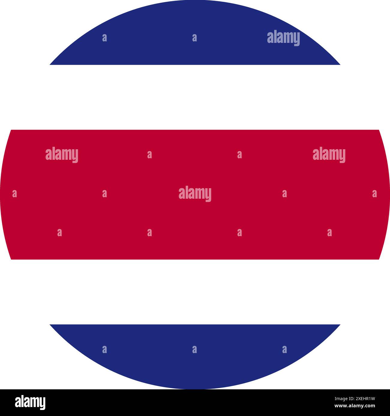 COSTA RICA Flag in circle vector illustration, official color, National ...