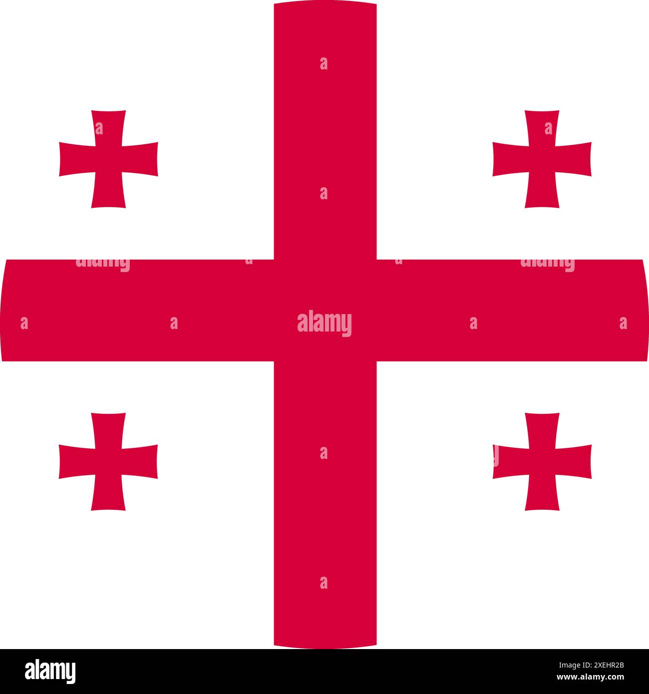 GEORGIA Flag in circle vector illustration, official color, National ...