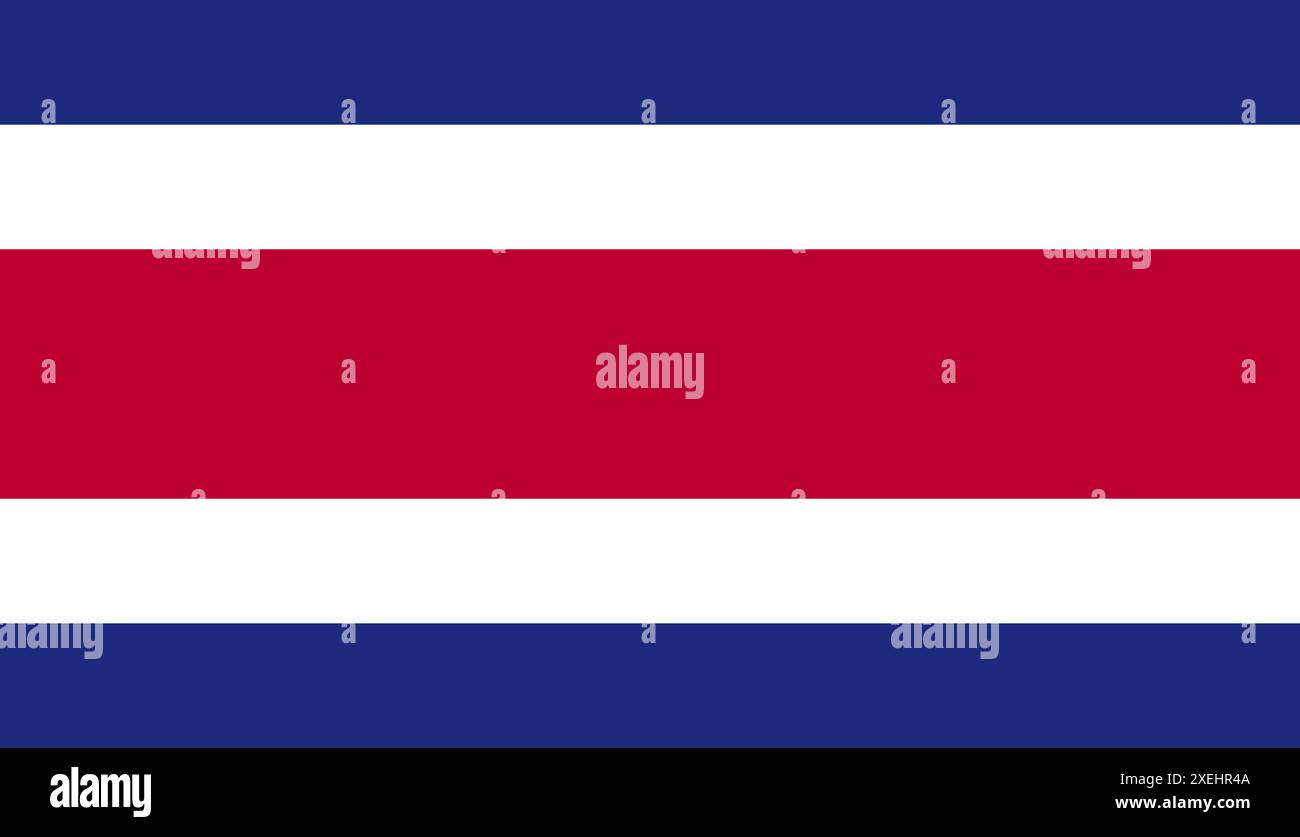 COSTA RICA Flag vector illustration, official color, National flag ...