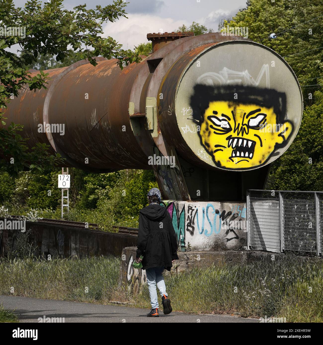 Phoenix Park at the Phoenix-West blast furnace, Dortmund, Ruhr area ...