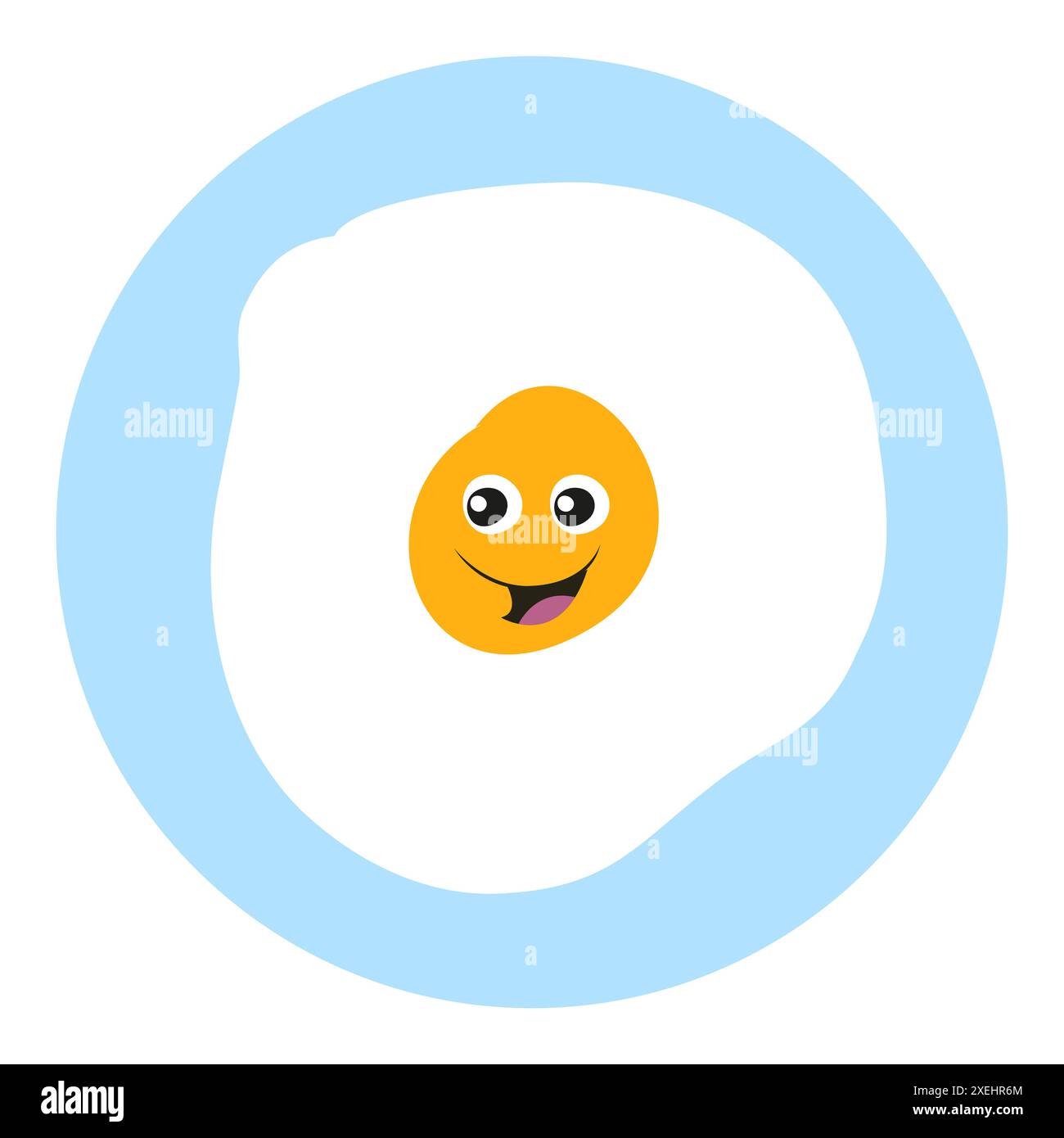 Cartoon Smiling Fried Egg Icon Stock Vector Image & Art - Alamy