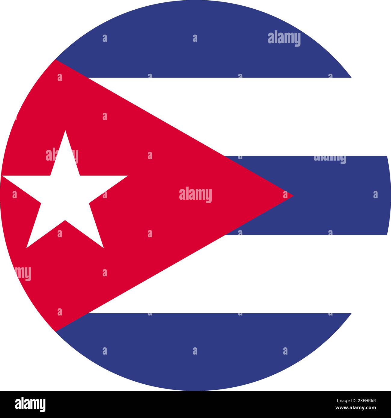 CUBA Flag in circle vector illustration, official color, National flag ...