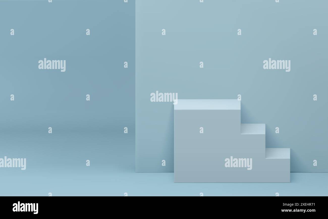 3d podium stairs level steps foundation progress achievement ...