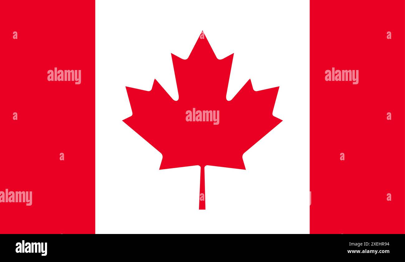 CANADA Flag vector illustration, official color, National flag, symbol ...