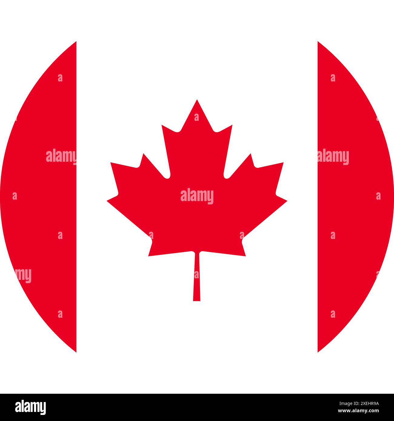 CANADA Flag in circle vector illustration, official color, National ...