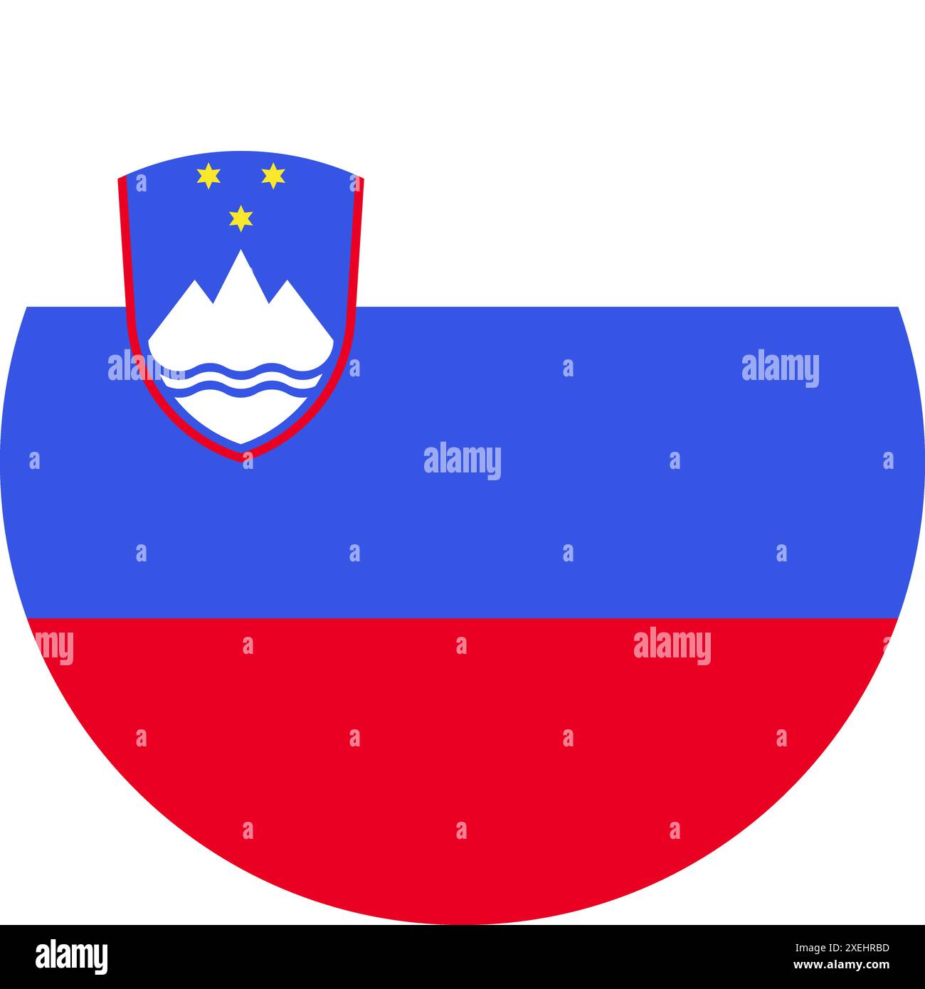 SLOVENIA Flag in circle vector illustration, official color, National ...