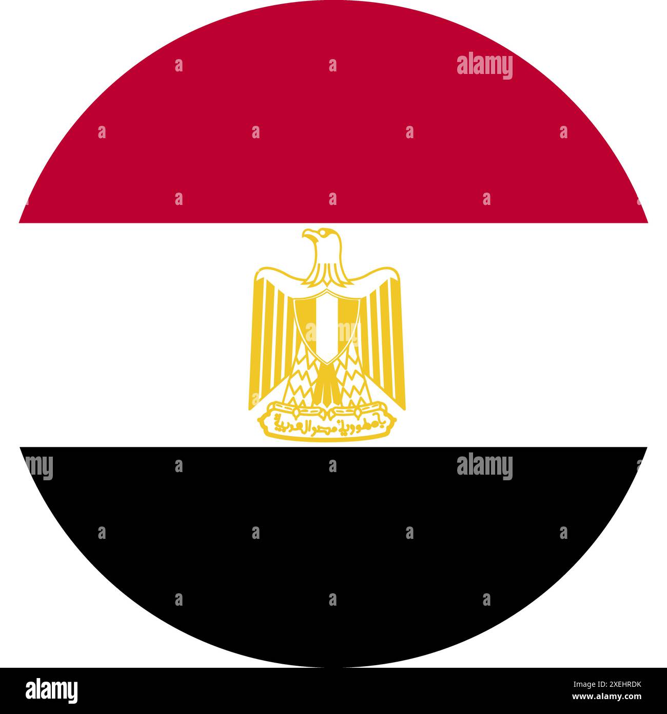 EGYPT Flag in circle vector illustration, official color, National flag ...