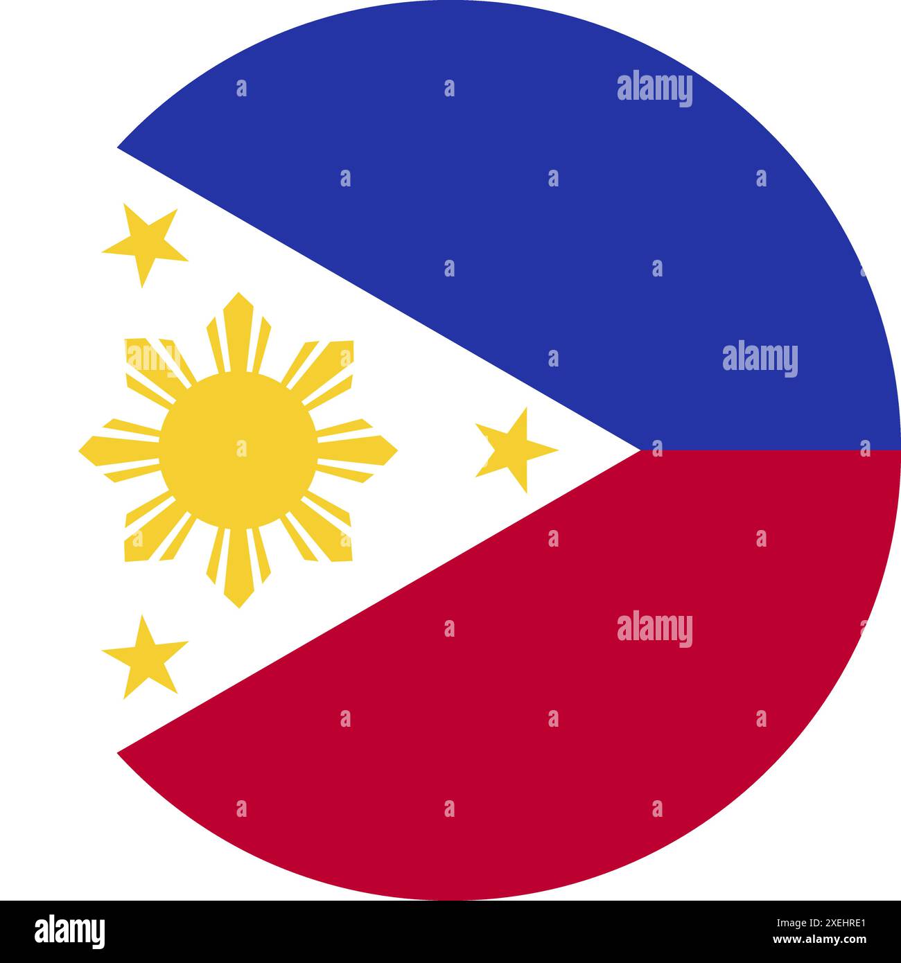 PHILIPPINES Flag in circle vector illustration, official color ...