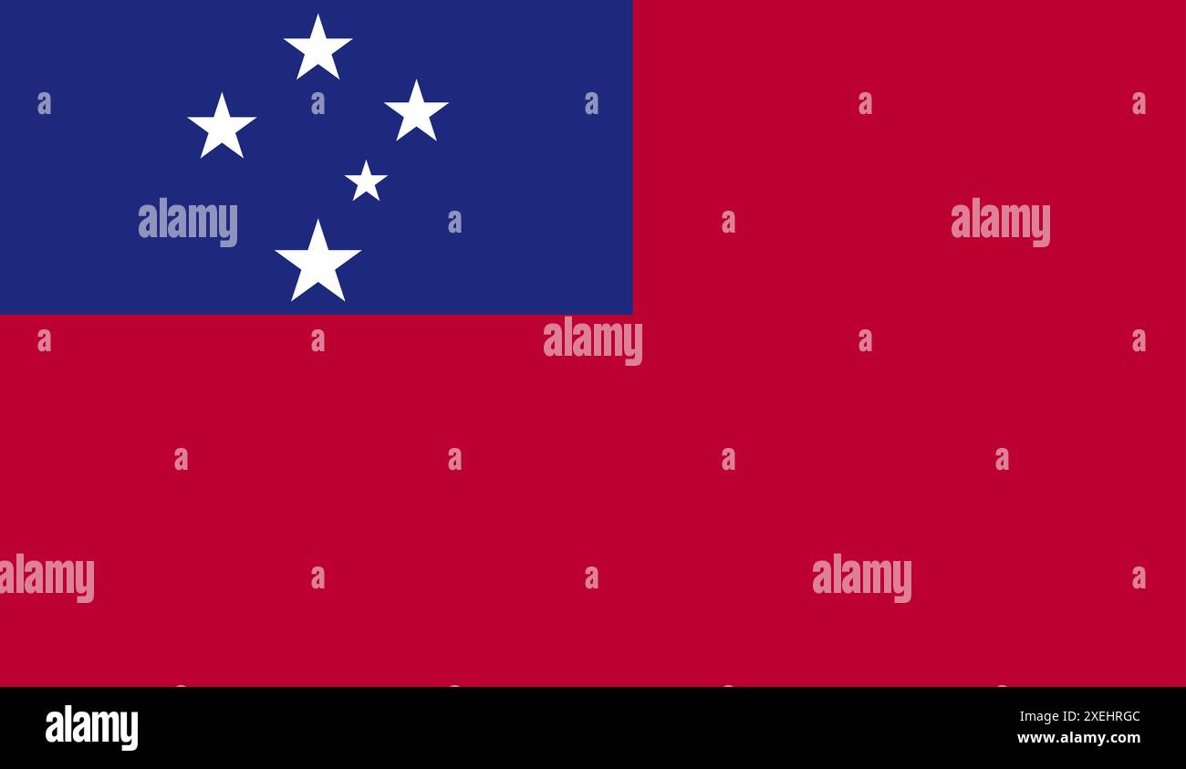 SAMOA Flag vector illustration, official color, National flag, symbol ...