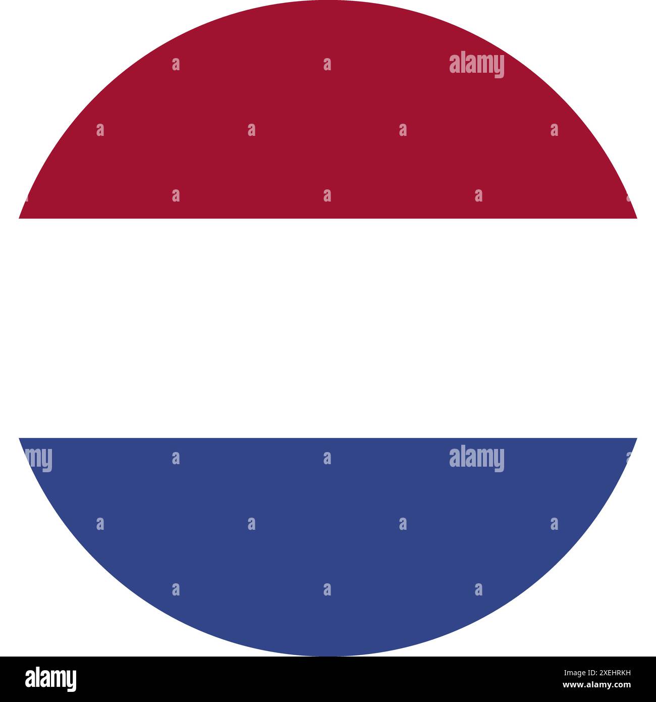 NETHERLANDS Flag in circle vector illustration, official color ...
