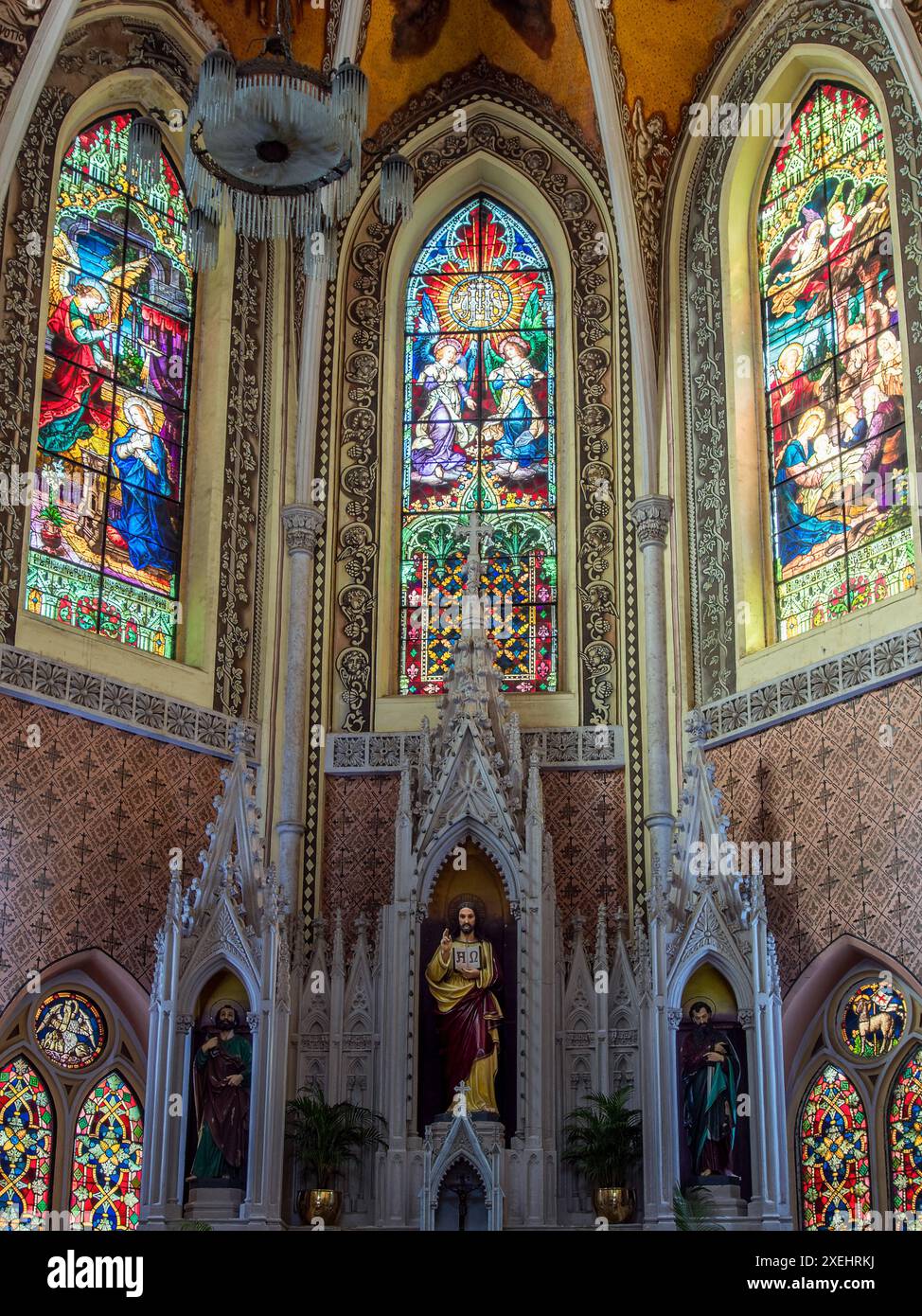 02 01 2024 Vintage Old Art of Stained Glass at Cathedral of the Holy ...