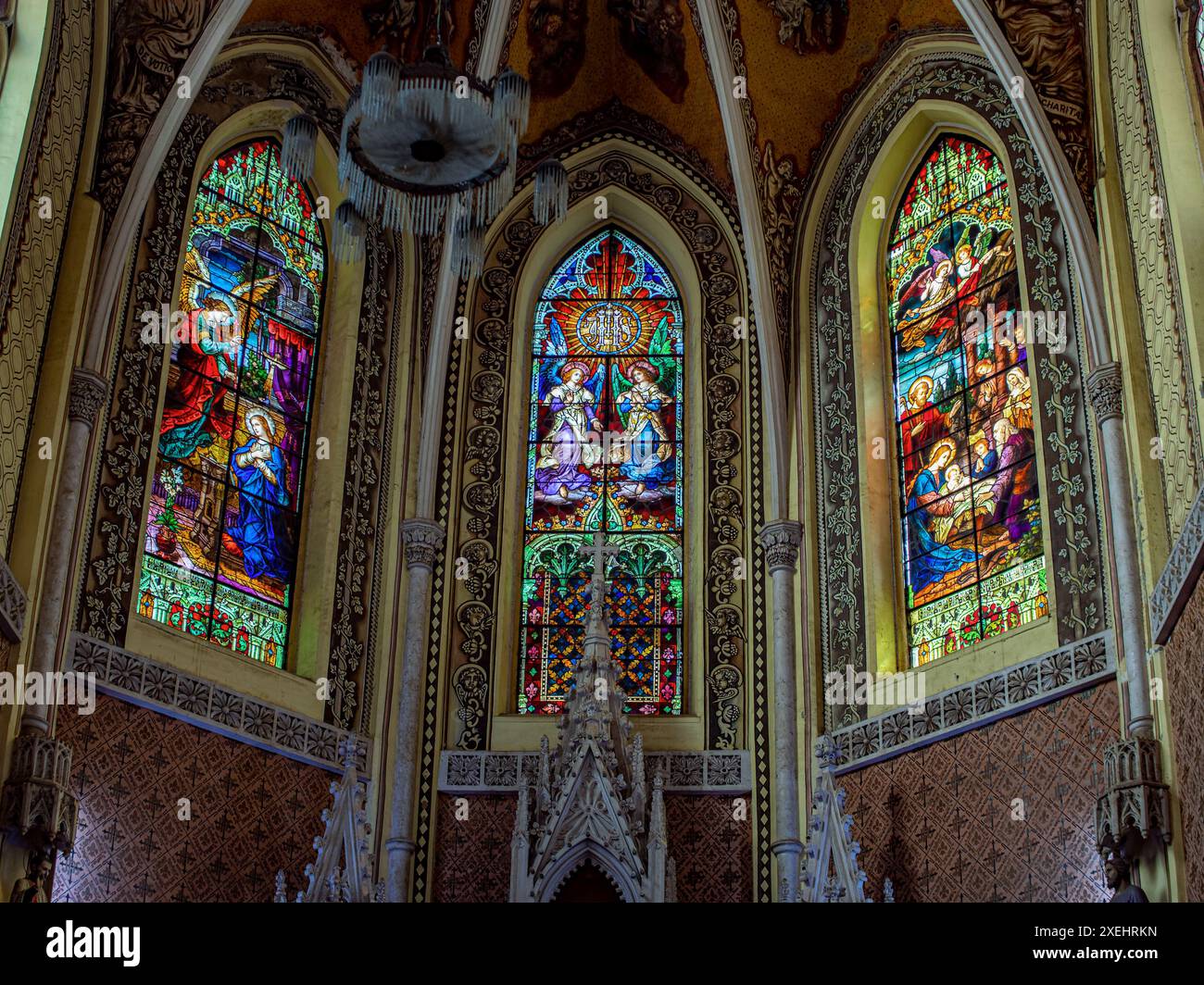 02 01 2024 Vintage Old Art of Stained Glass at Cathedral of the Holy ...