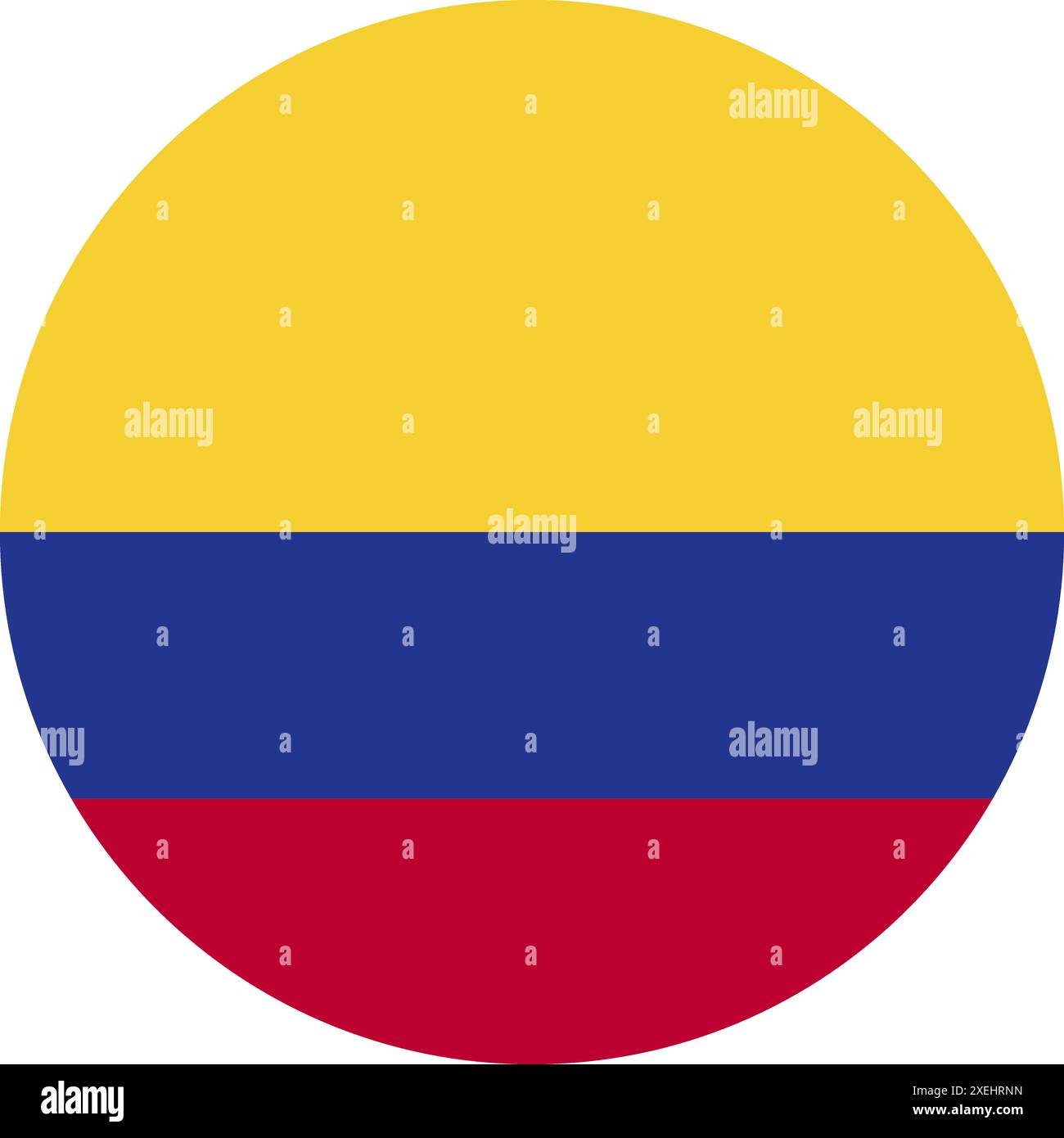 COLOMBIA Flag in circle vector illustration, official color, National ...