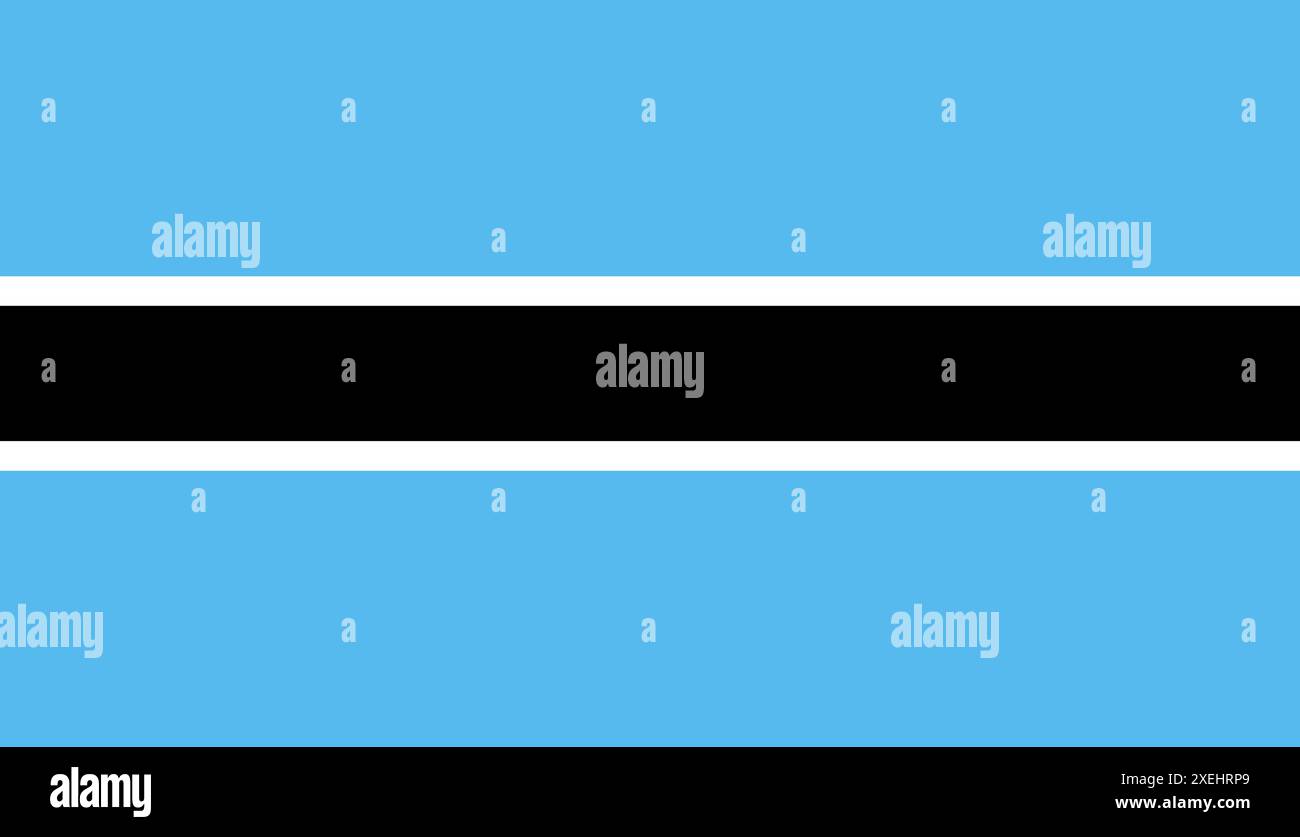 BOTSWANA Flag vector illustration, official color, National flag ...