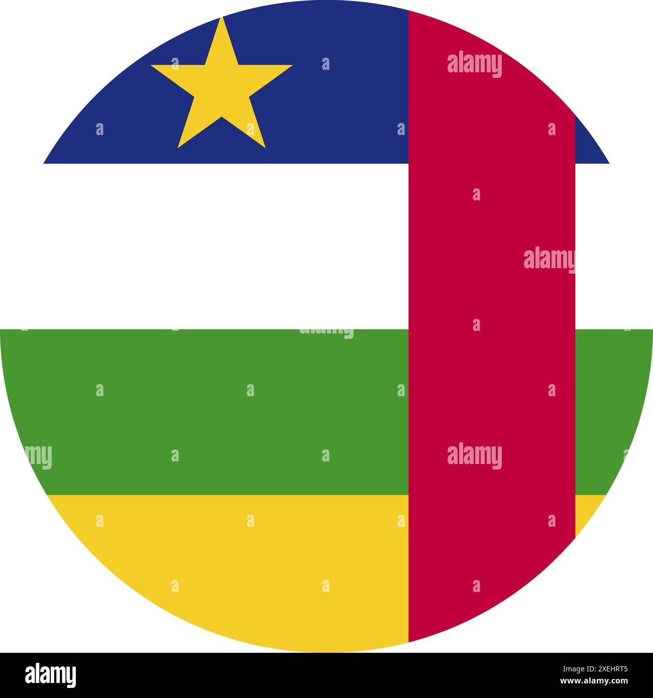 C.A.R Flag in circle vector illustration, official color, National flag ...